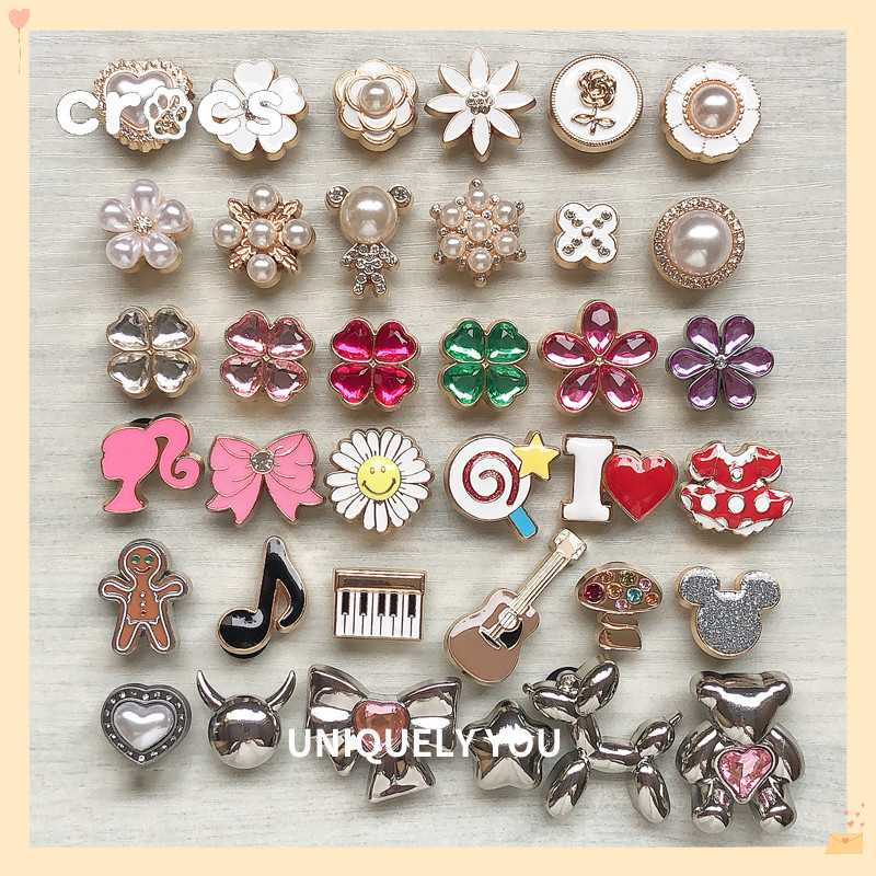 Crocs Jibbitz New style metal shoe buckle cute bear metal shoe flower ...