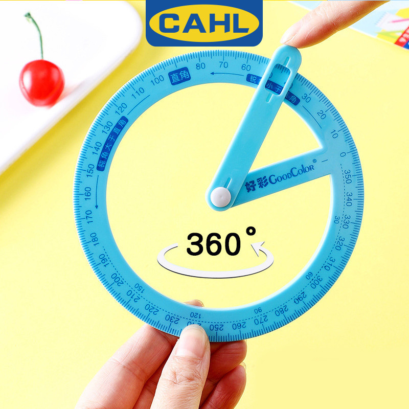 360Degree Activity Pointer Protractor Ruler Angle Learning Aids Multi ...