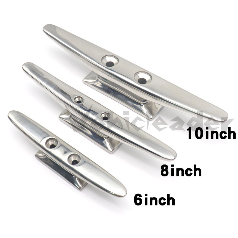 6/8/10 Inch Boat Accessories Mooring Cleat Outdoor Boat Ship Stainless ...