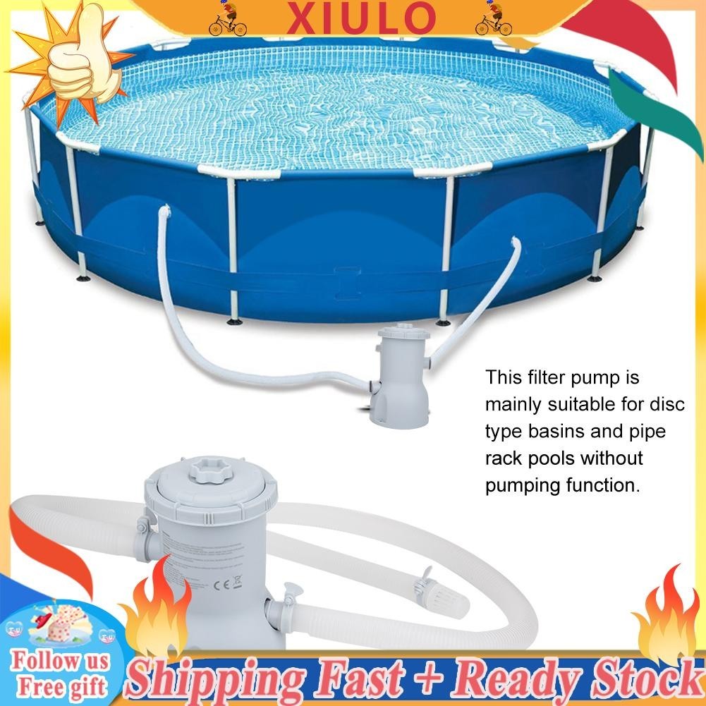 Xiulo Water Cleaner Pond Pump Electric Pool Filter 1.9Kg PVC Pipe Rack ...