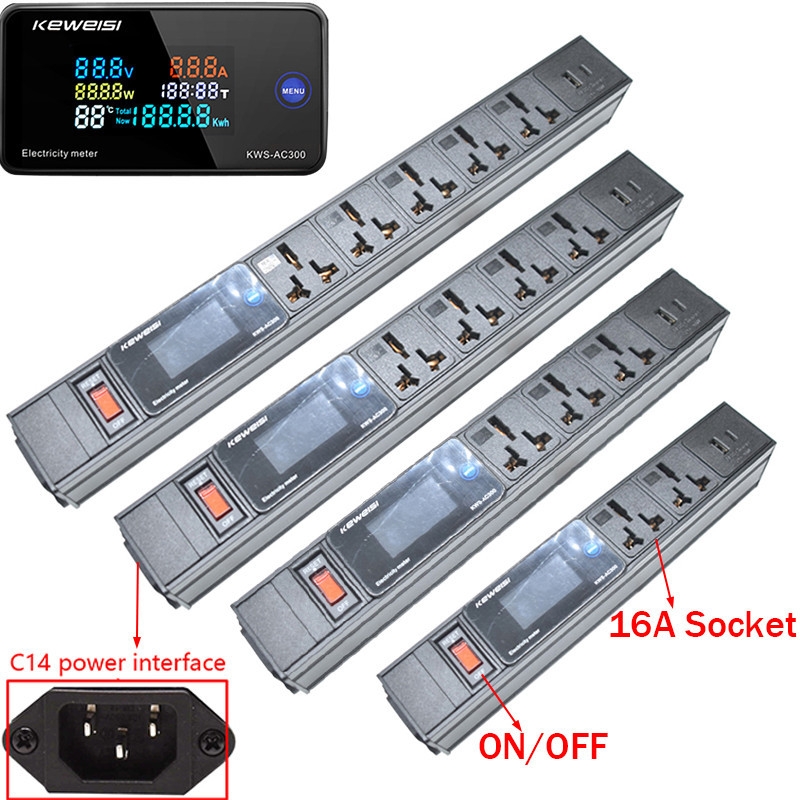 C14 Input Power Distribution Unit Pdu Power Strip 16a Universal Socket Type C Usb Port 2 13