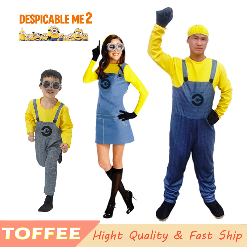 Despicable Me Minion Jumpsuit For Kids Boy Men Cosplay Costume Party ...
