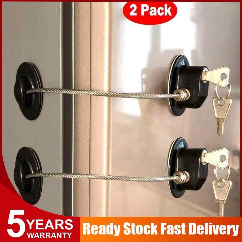 2 Pieces Refrigerator Door Lock Strong Adhesive Freezer Door Lock File ...