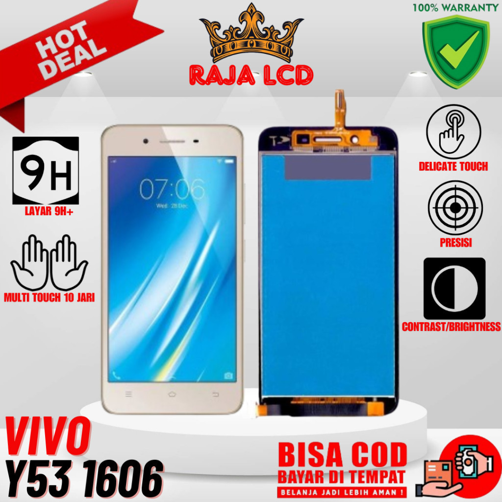 Live [ORIGINAL] LCD VIVO Y53 1606 Color GOLD ONLY FULLSET TOUCHSCREEN ...