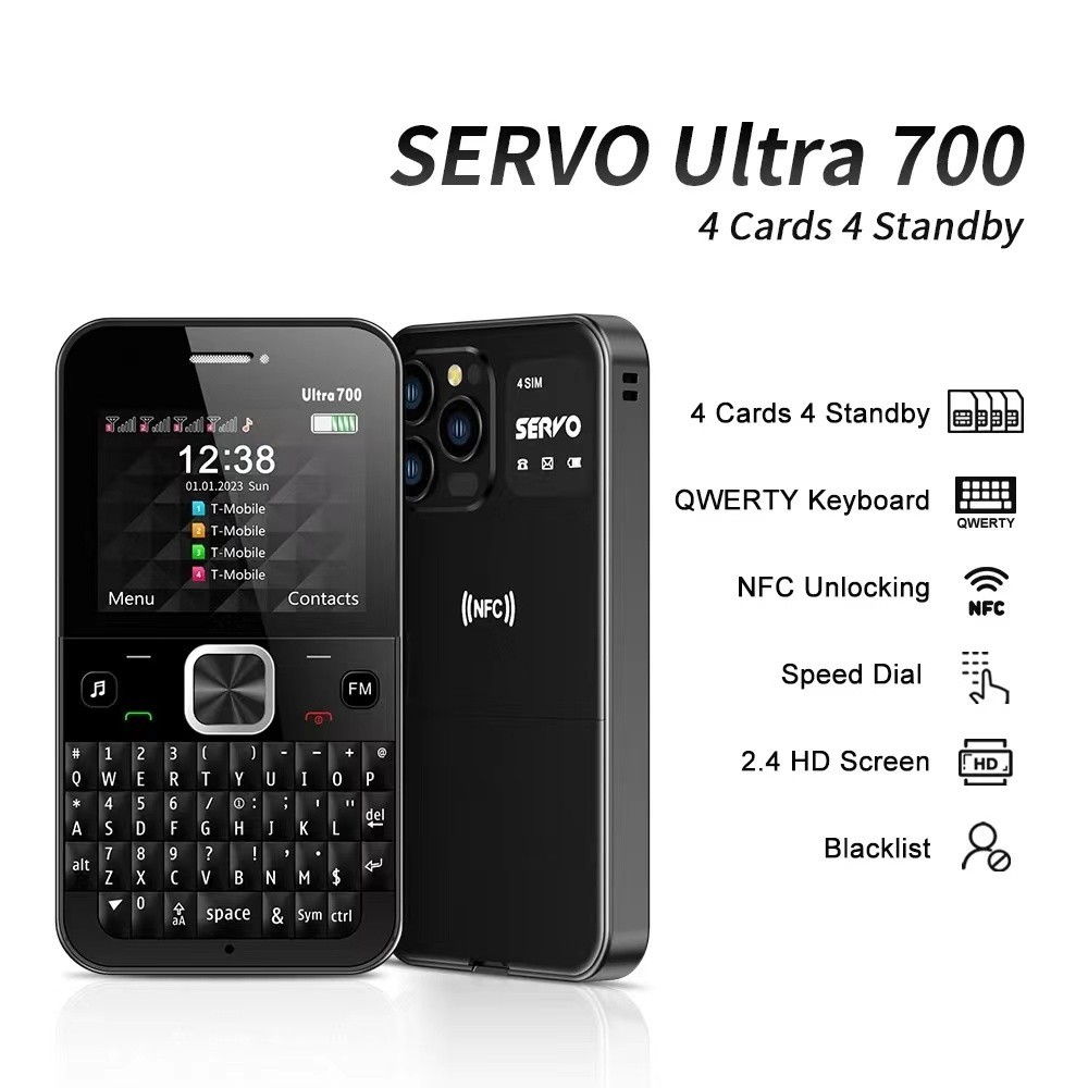 Original SERVO Ultra700 NFC Unlocking Handset Phone 4 SIM 2G GSM Call ...