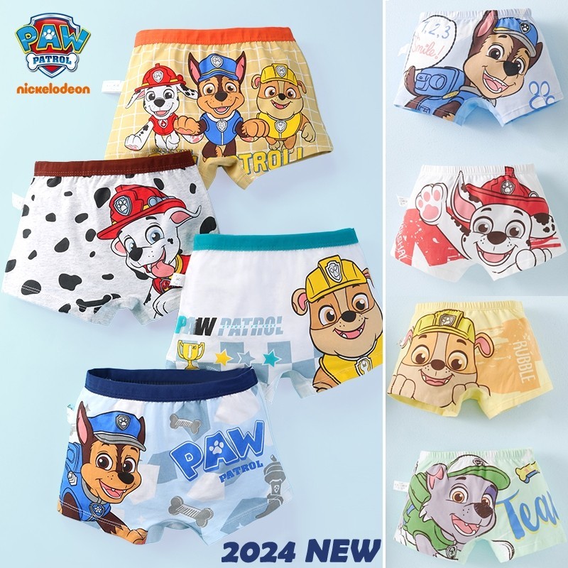4pc COD 100% cotton stretch KIDS cute CHARACTER BOXER Paw Patrol Boxer ...
