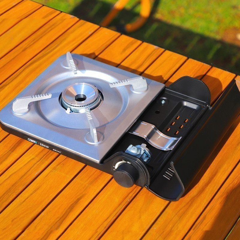 Outdoor portable windproof card furnace ultrathin smokeless gas ...