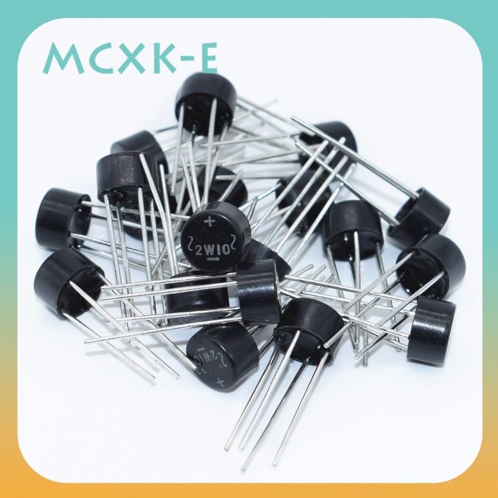 10PC New 2W10 2A 1000V Diode Bridge Rectifier replace 2W06 2W08 ...