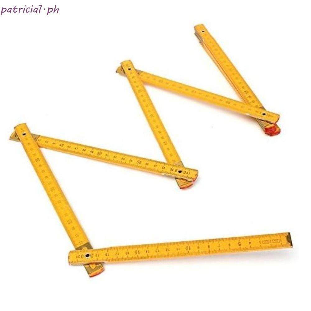PATRICIA 1M 2M Folding Wooden Ruler, Double Sided Scale DIY Craft Inch ...