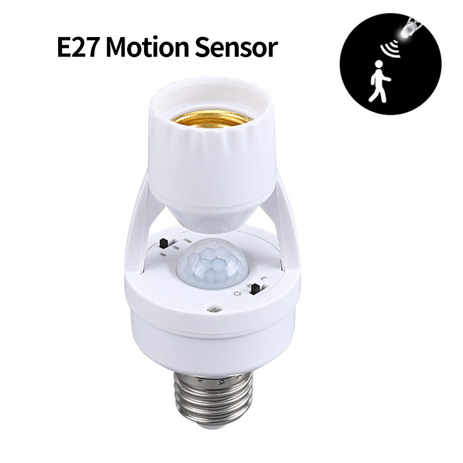 Smart Led Bulb Switch Motion Sensor E27 Lamp Base Bulb Holder Socket ...