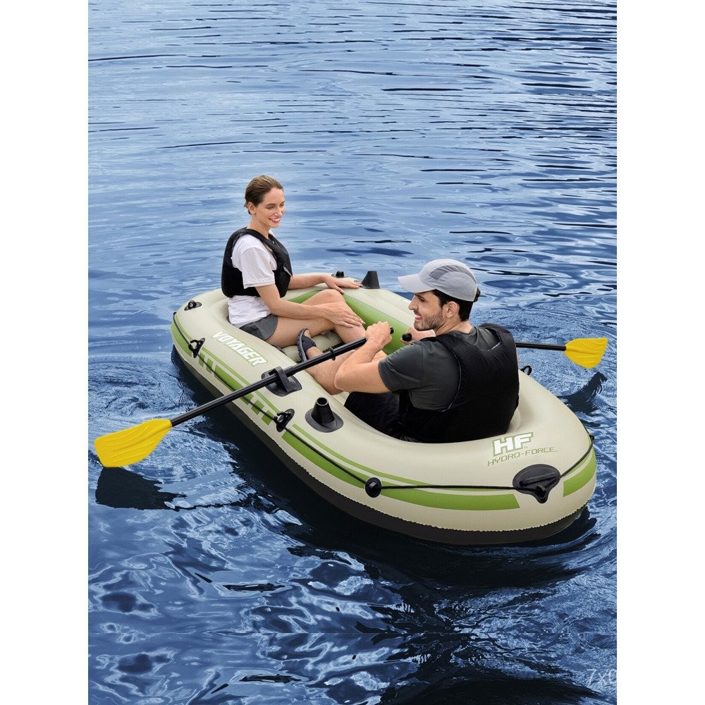 Thickened Single and Double Inflatable Boat Plastic Dinghy Kayak Air ...