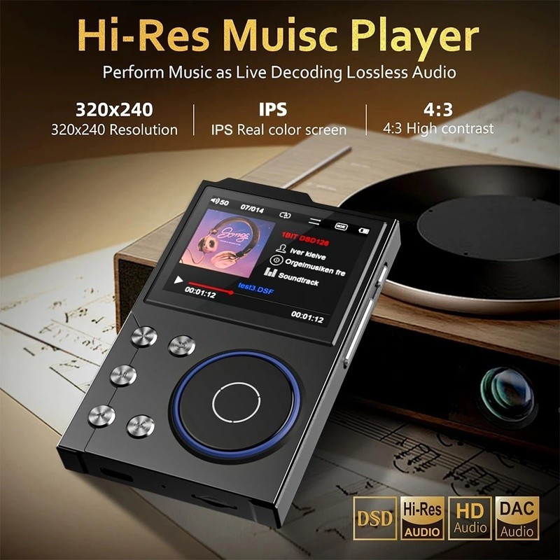 Hi-Fi MP3 Player Bluetooth 5.0 Lossless DSD DAD High Definition Hired ...