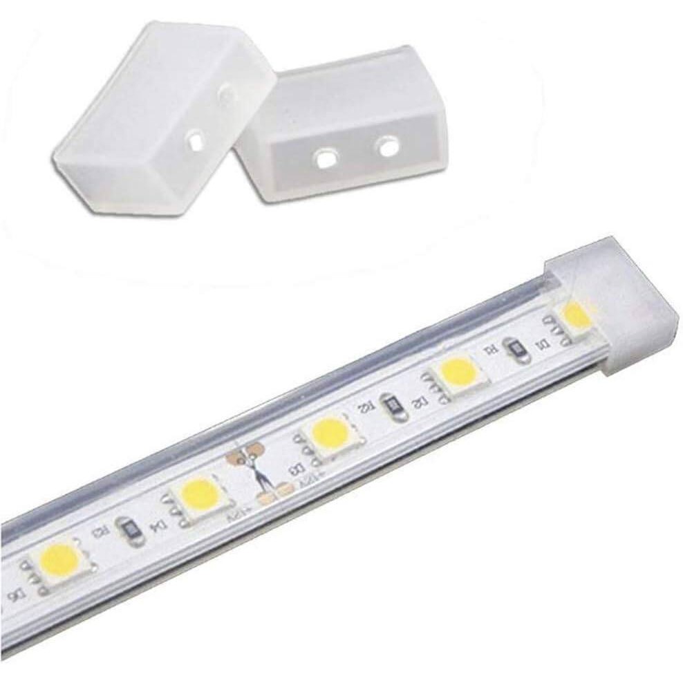 20 Pcs Silicone End Cap Plug Cover, For 8mm 10mm 12mm Wide LED Tube ...