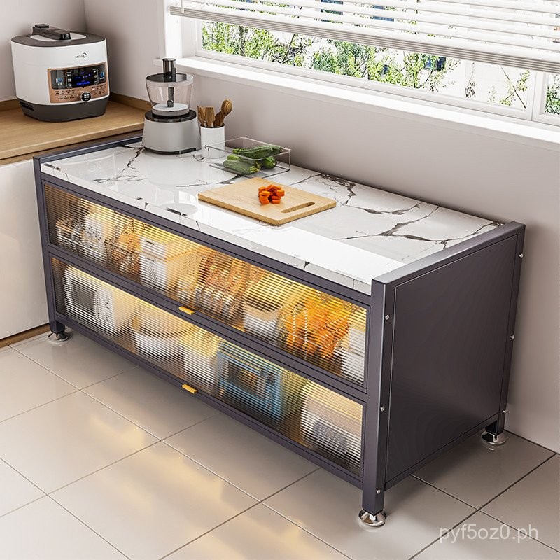Kitchen Storage Rack Floor Rock Slab Organizer Cabinet Multi-Functional ...