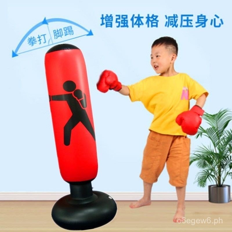 Inflatable Boxing Punching Bag for Kids Fitness Tumbler Toy Standing ...