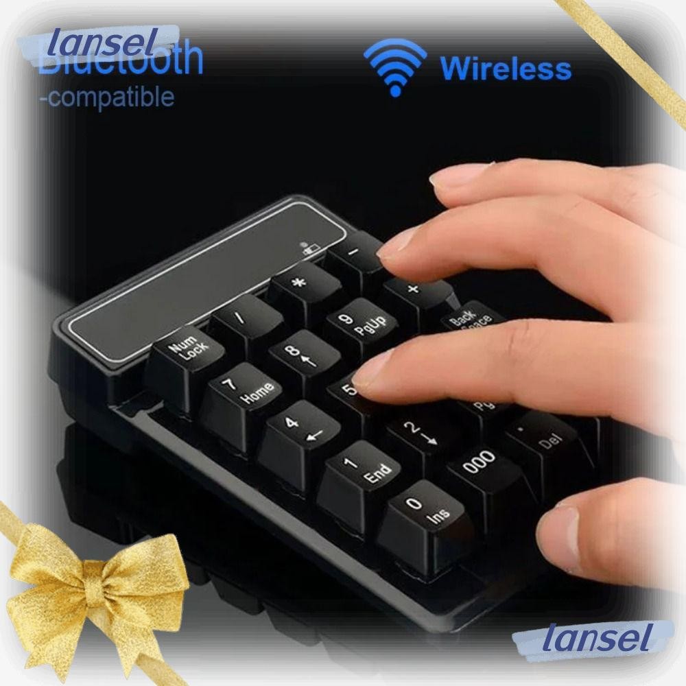 LANSEL Wireless Wired Keyboard, 2.4GHz Floating Key USB Numeric Keypad ...