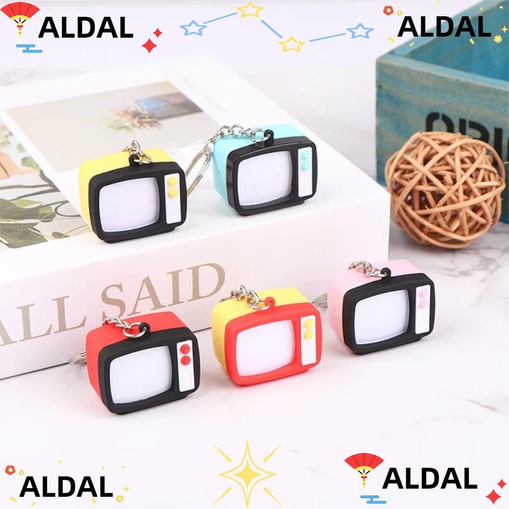 ALDAL Retro Television Keychain, Model Toy Creative Led Keychain ...