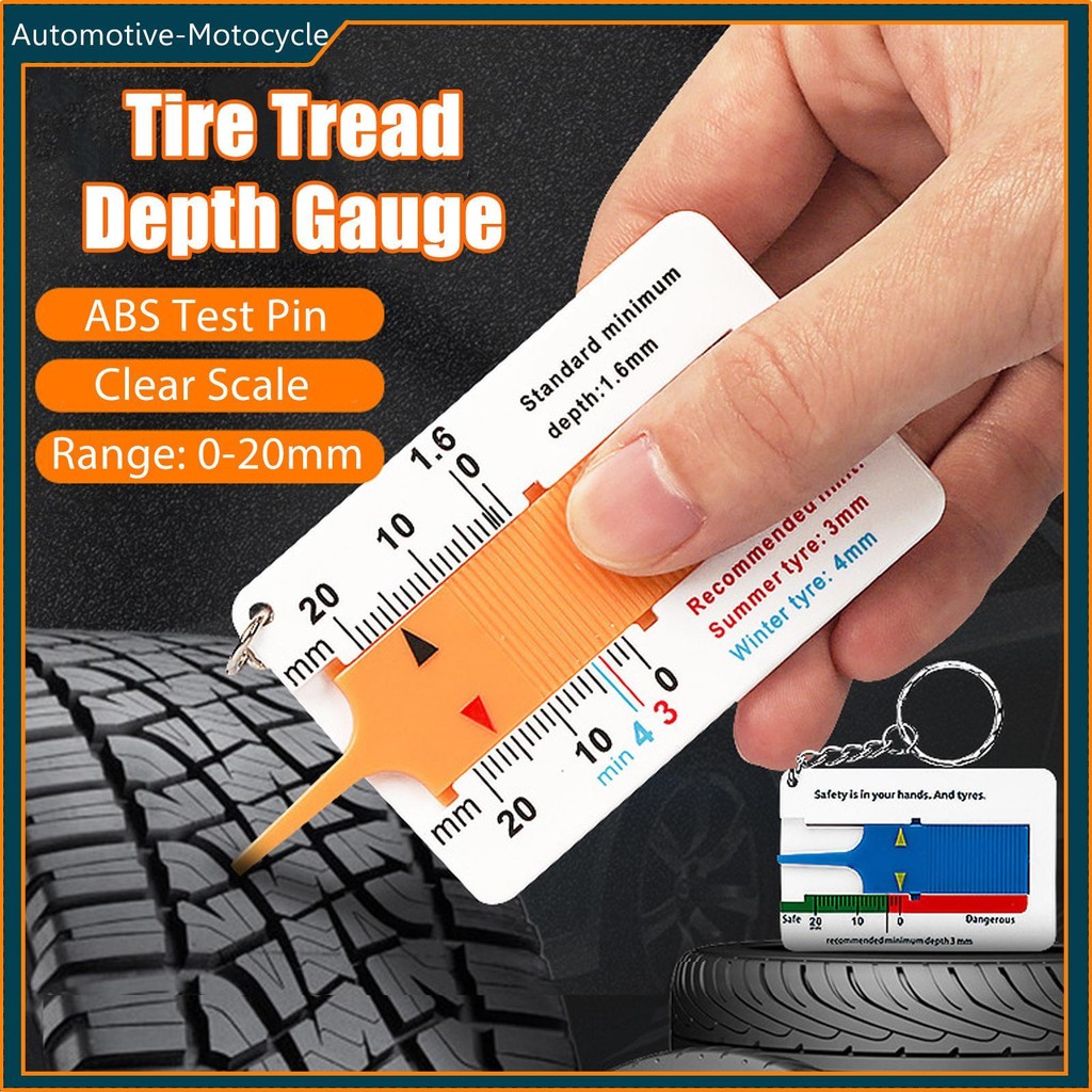 Tread Depth Gauge Keyring Depth Gauge Easy Reading Tire Measure High ...