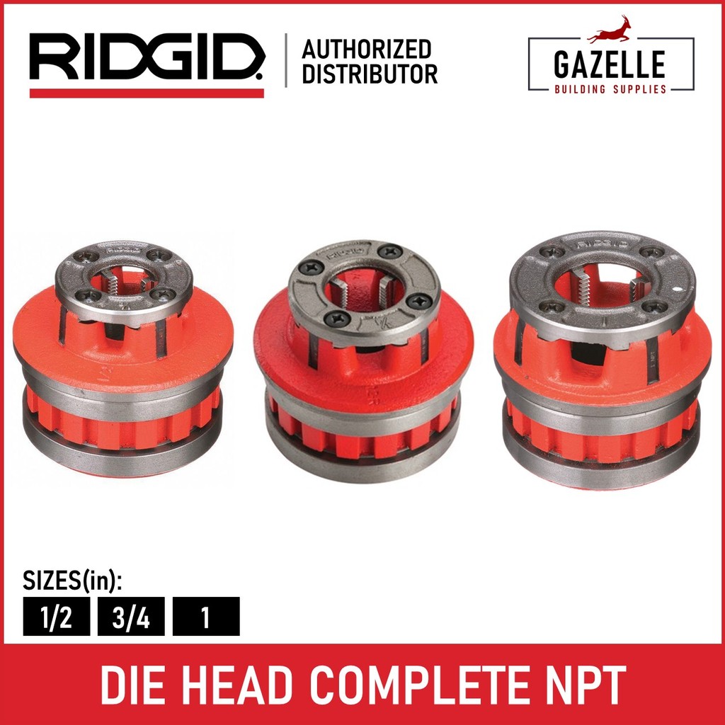 Ridgid Die Head Complete NPT for 12R Manual Pipe threader | Shopee ...