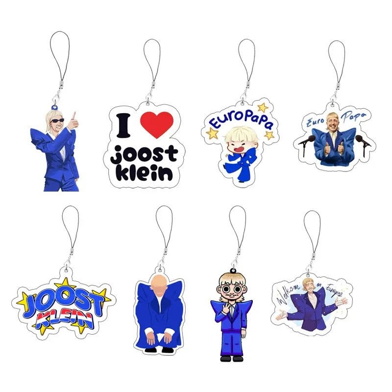 Eurovision 2024 Joost Klein Mobile Phone Charms Keychains for ...