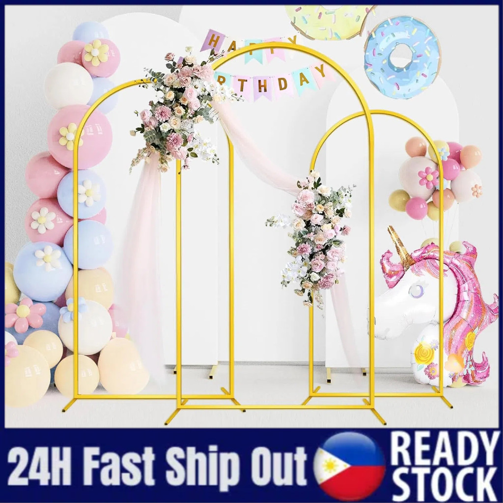 [Local Stock] Wedding Arches Iron Pipe n-shaped Flower Stands Birthday ...