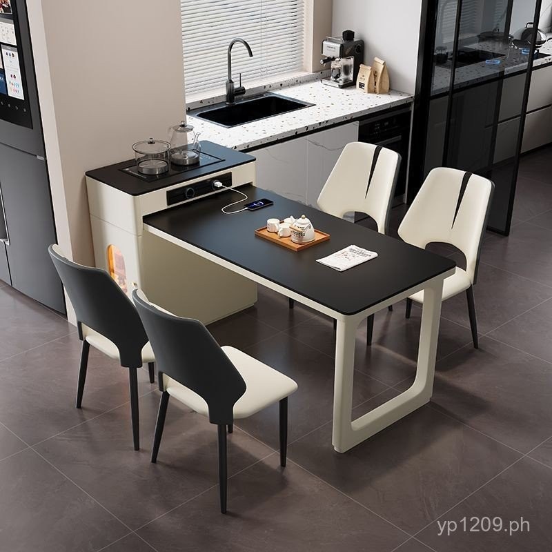 Dining Table Kitchen Island Light Luxury Integrated Solid Wood ...