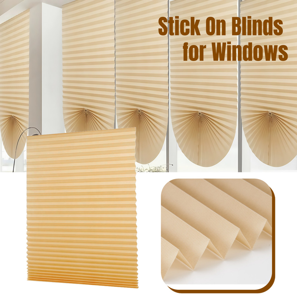 Stick On Blinds for Windows, No Drill Blinds Temporary Window Blinds ...