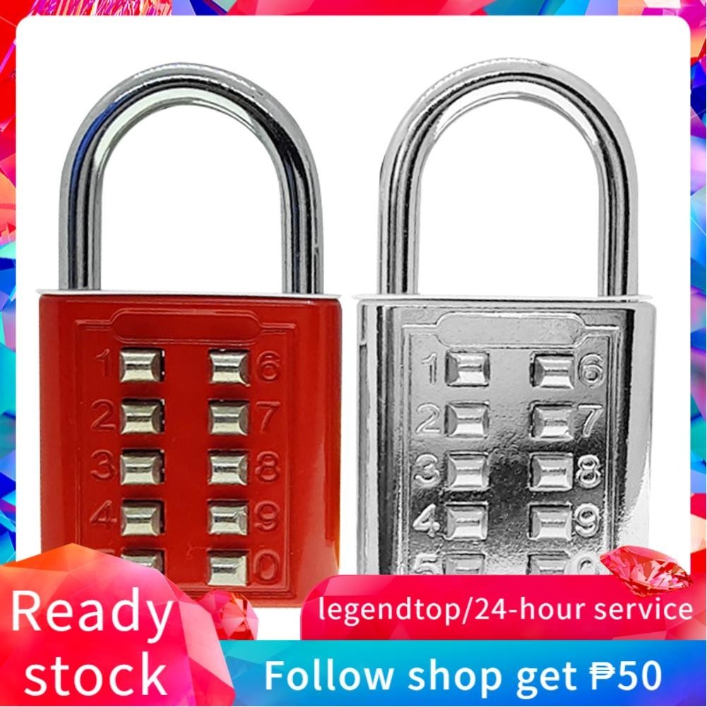 Legendtop Button Combination Padlock Zinc Alloy Digits Password Lock ...