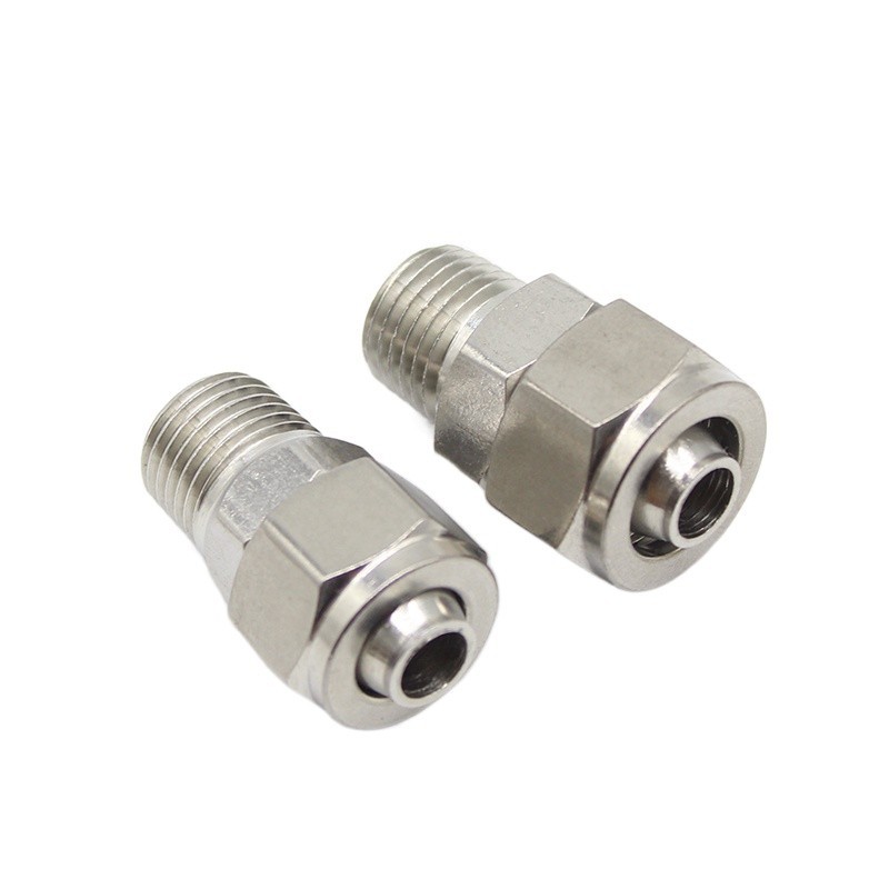 304 stainless steel quick twist connector straight-through threaded ...