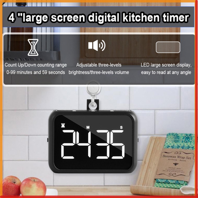 HOG 100-minute Led Digital Timer 3-levels Adjustable Volume Large ...