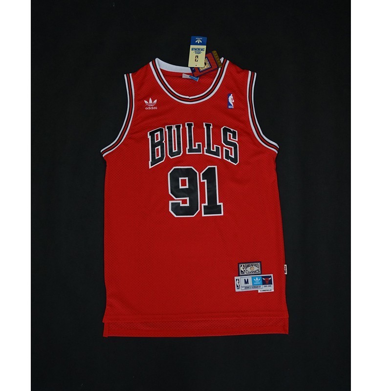 2019 NBA Chicago Bulls #91 Dennis Rodman retro mesh red new season ...