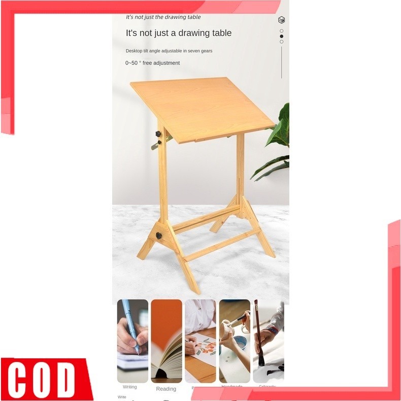 [COD]Art Specific Inclined Lifting Drawing Table Drawing Solid Wood ...