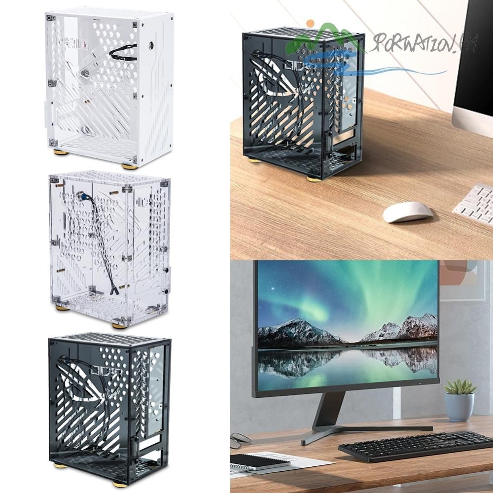 Portable Acrylic Frame Mini PC Chassis 4.3L External Display Host Kit ...