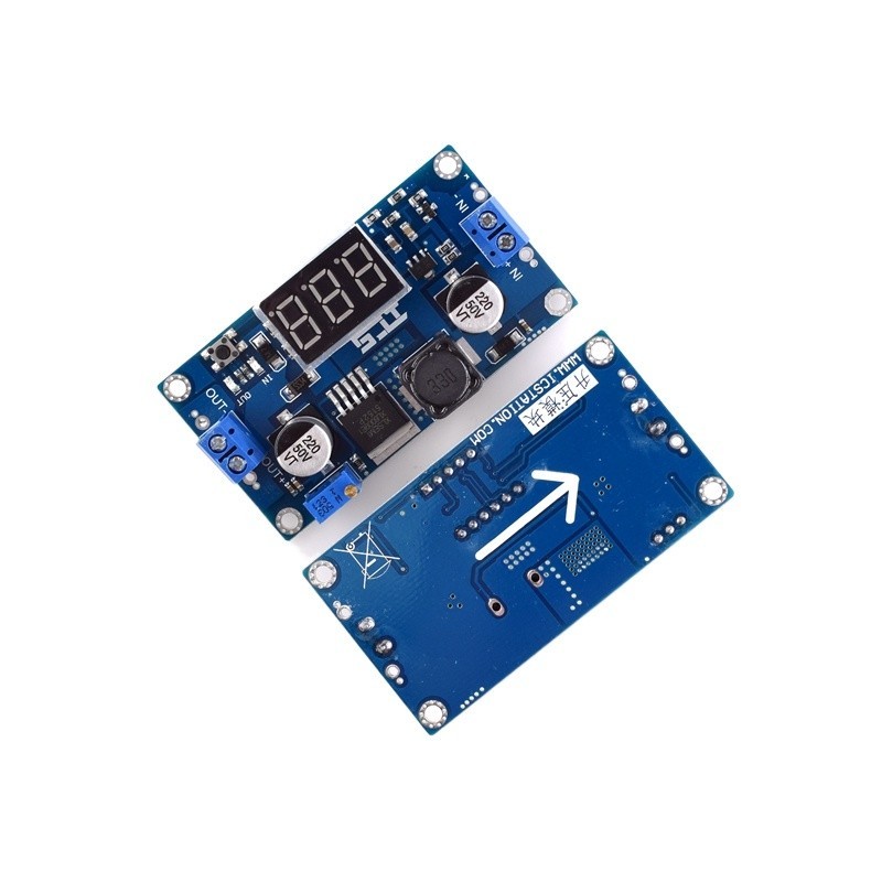(128) XL6009 DC-DC adjustable boost module 4.5-32V rises 5-55V with voltmeter display | Shopee ...