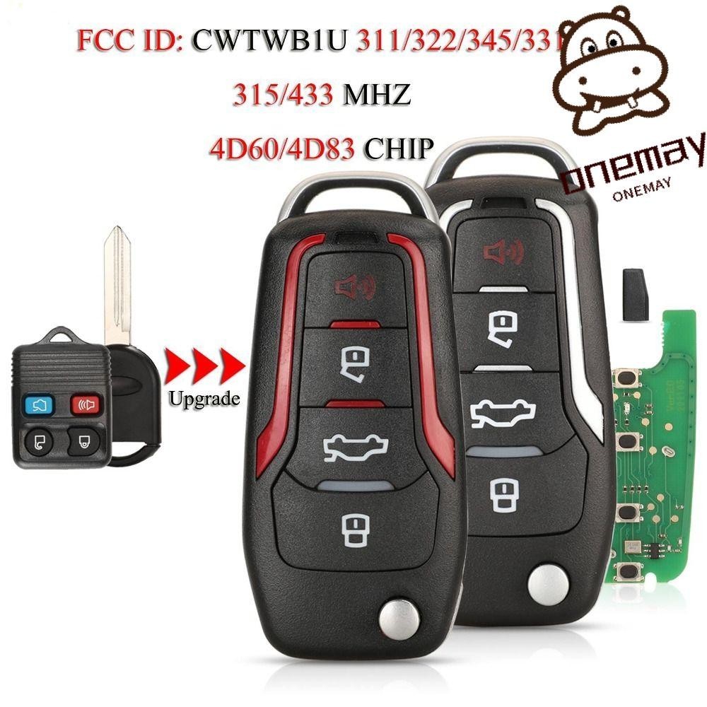 ONE-MAYSHOW Car Flip Key, 315/433Mhz ABS Car Remote Key, Accessories ...