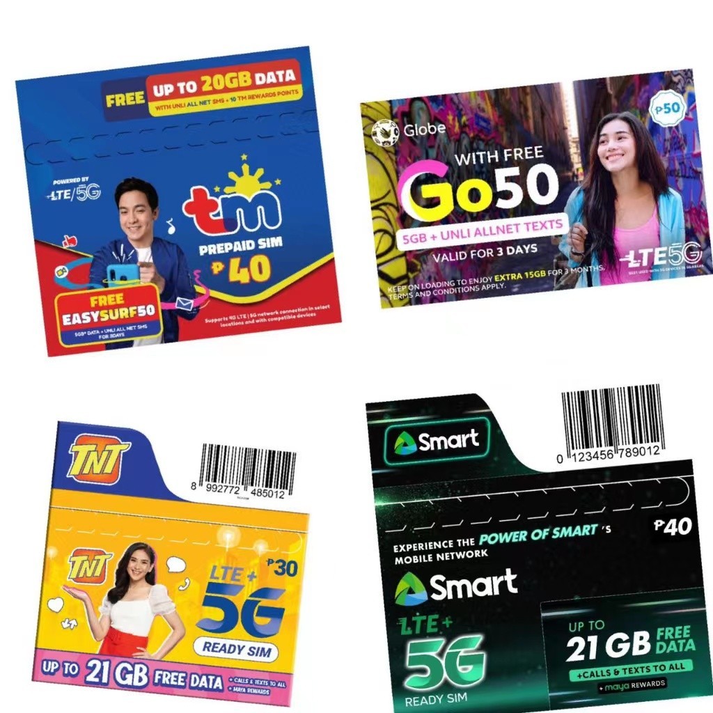SIM CARD For TNT 5G / Smart 5G / Dito 5G / TM / Globe /DIDO LTE Prepaid ...