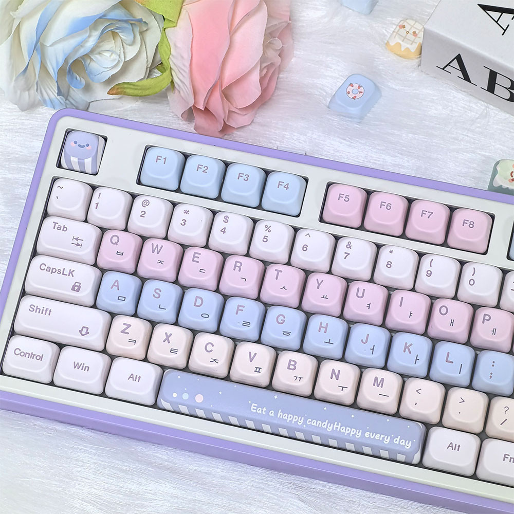 Happy Candy Macaron Keycap MOA Cherry Profile English/Korean/Japanese ...