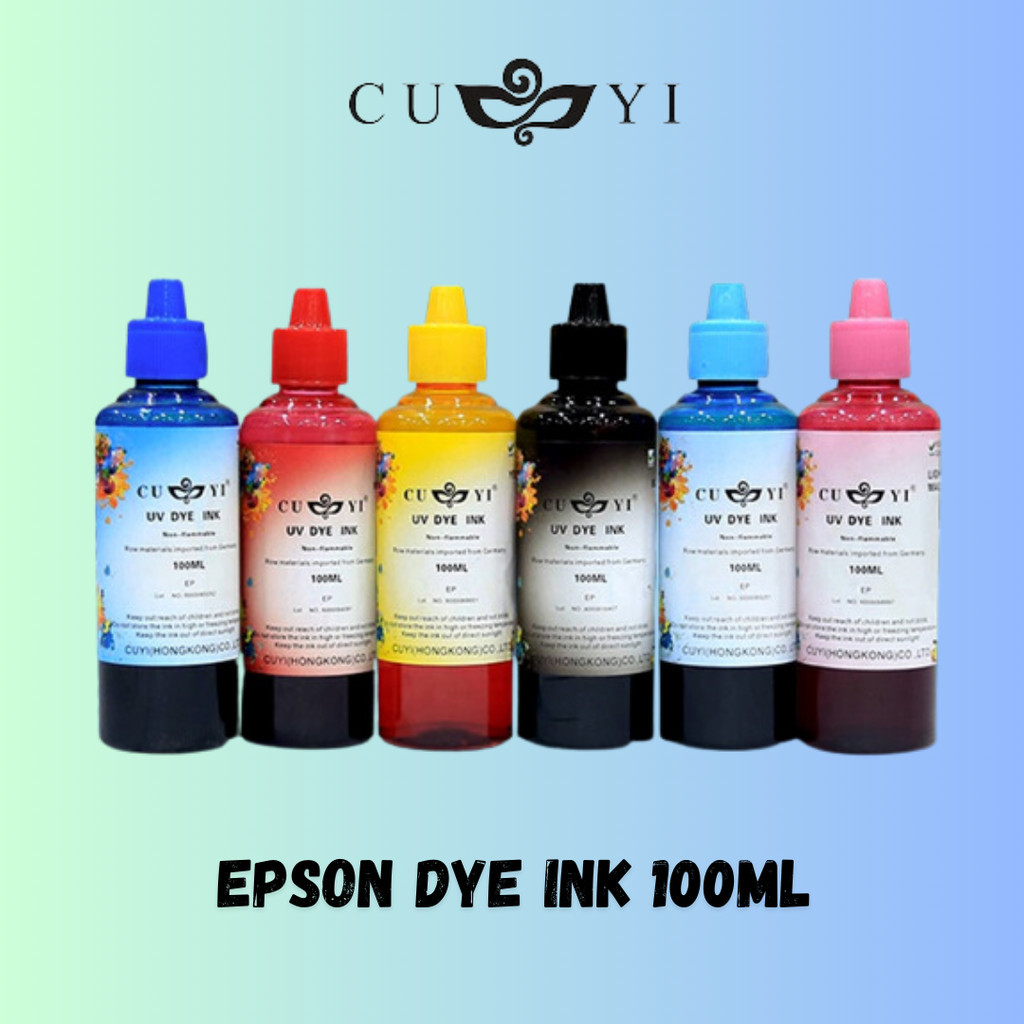 100ml CUYI Dye Ink CMYK - LC LM Refill Ink for EPSON Inkjet Printers ...