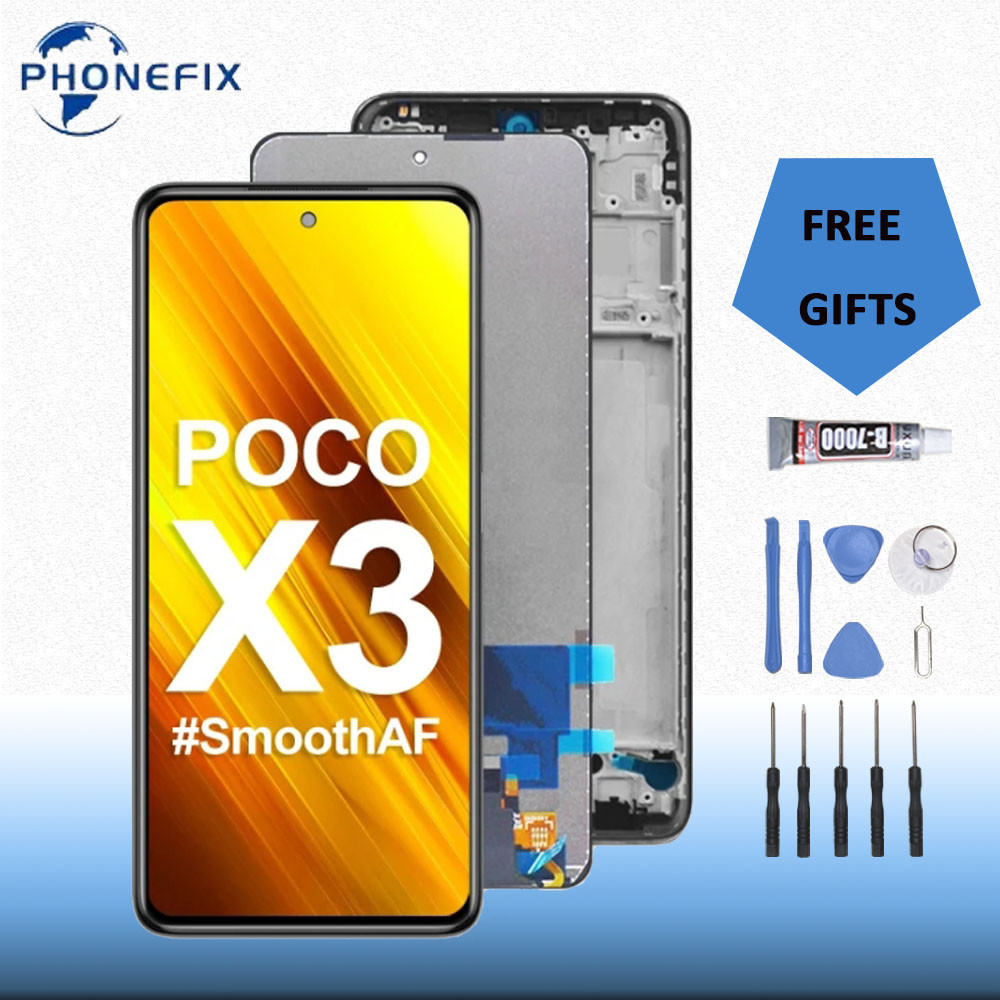 6.67'' For Xiaomi POCO X3 Pro NFC M2007J20CG Display LCD Touch Screen Digitizer Replacement ...