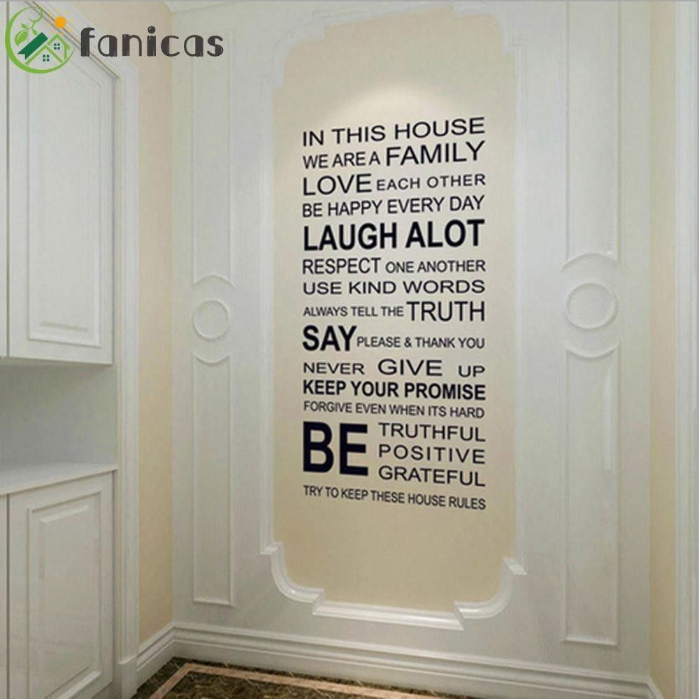Family House Rules stickers wall Decal Removable Art Vinyl Decor Home ...