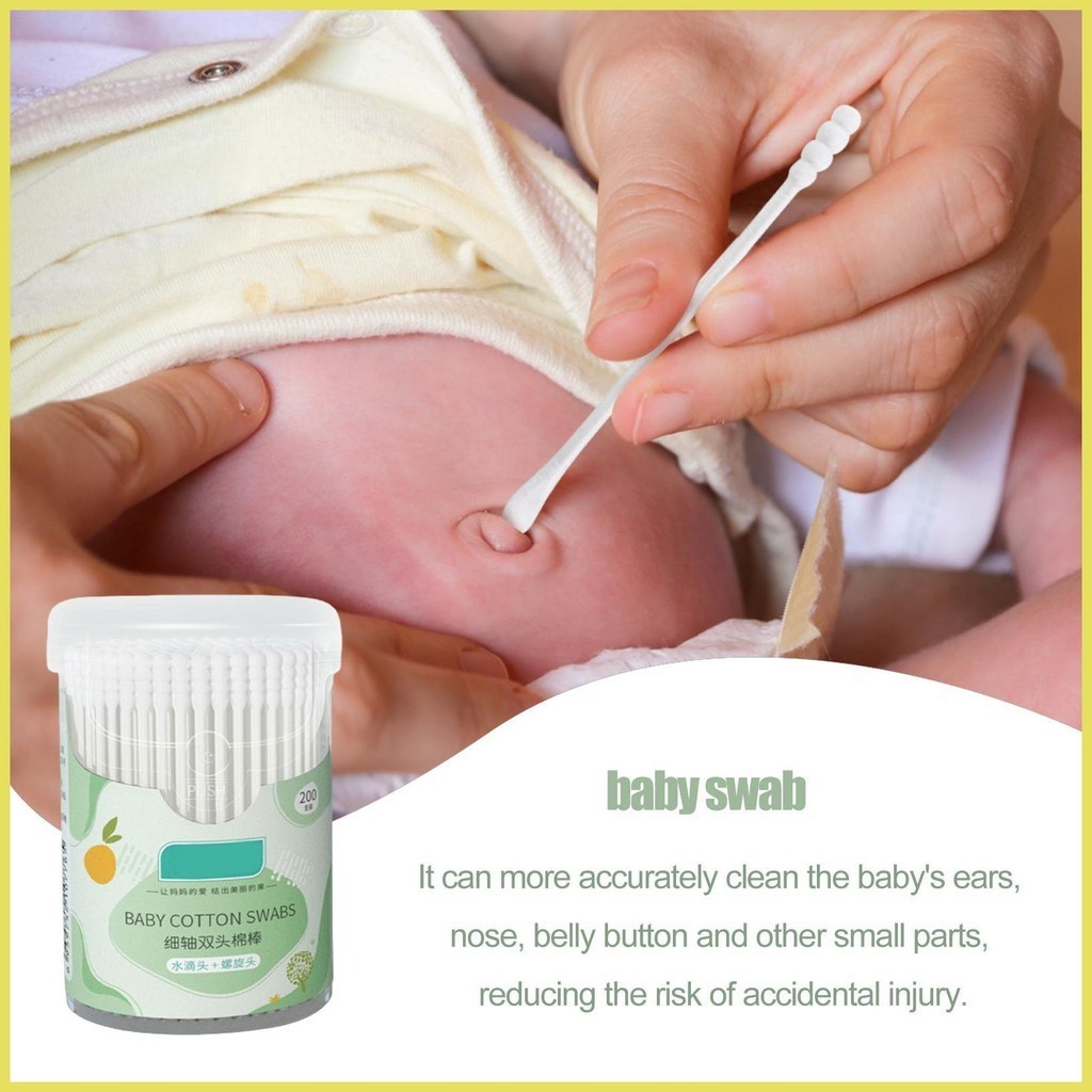 Cotton Swabs for Baby Double Headed Cotton Buds Baby Swab Soft Cotton ...