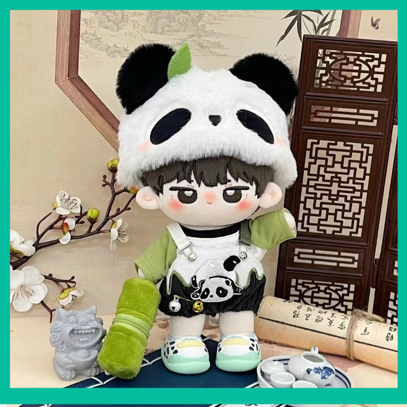 20cm Baby Clothes Cute Panda Set Chinese Style Cotton Doll Clothes Doll ...
