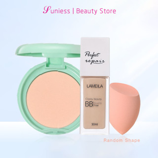 LAMEILA Control Face Powder + Liquid Foundation Waterproof Setting ...