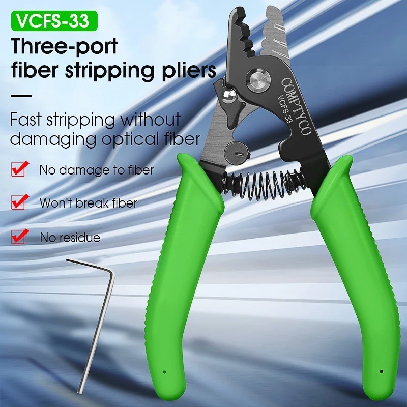 VCFS-33 Three-port Fiber Optical Stripper/ Pliers/ Wire strippers FTTH ...