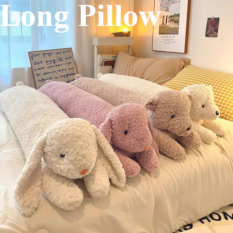 Cute Long Pillow Bed Large Bear Sleeping Pillow Plushie Cartoon Animal ...