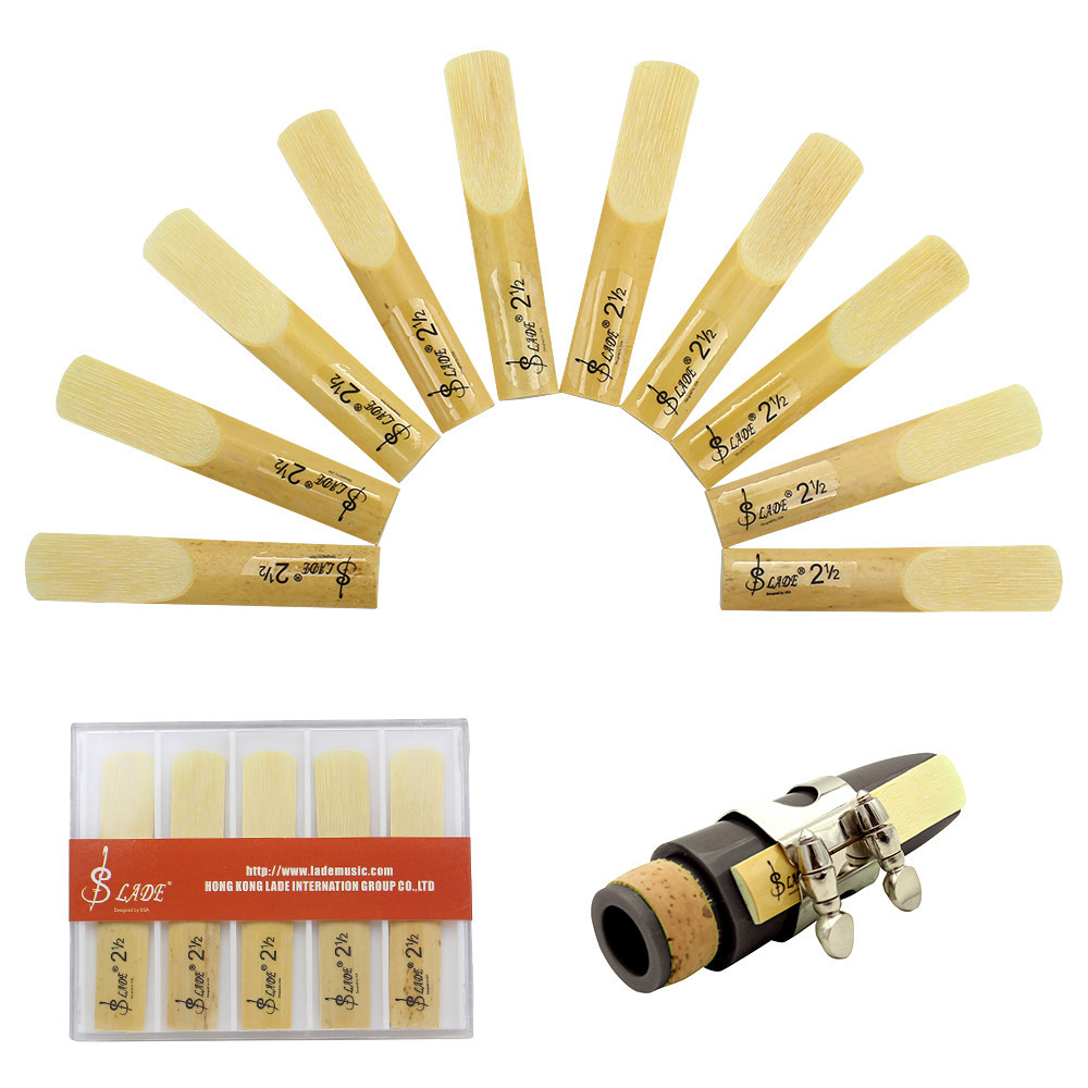 10pcs bB Clarinet Reeds Strength 2.5 Reed for Beginner and Player with ...