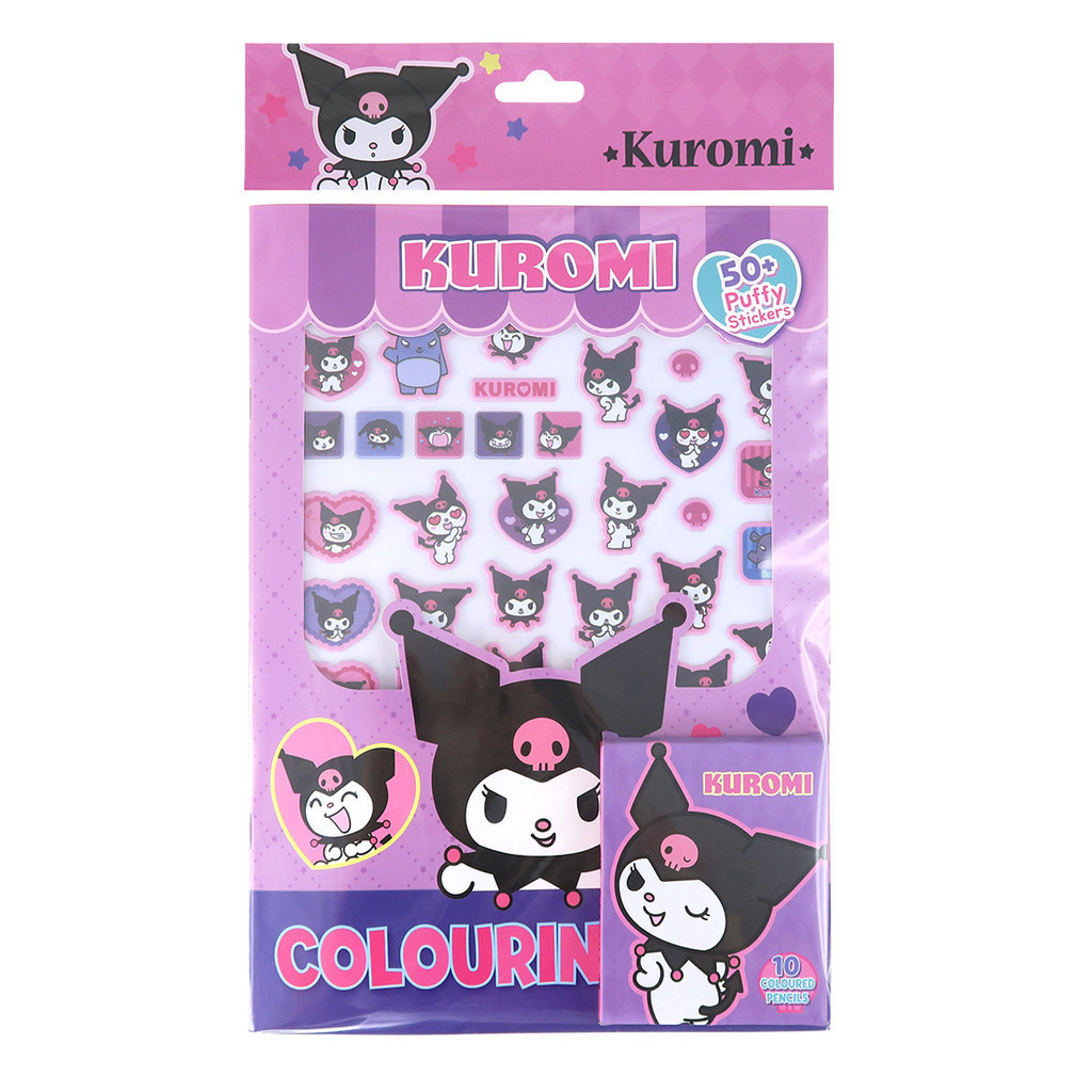 Kuromi Magic Color Pad With Puffty Sticker In Set (9060) | Shopee ...