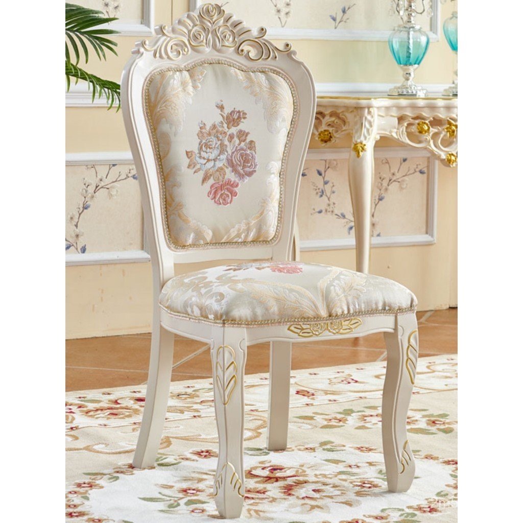 European Style Solid Wood Dining Chair with Backrest for Restaurant ...