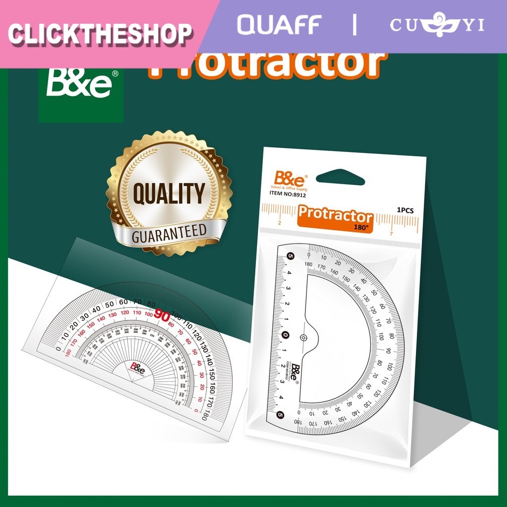Protractor Ruler Guide Measurement Big 2 Styles Stationary School ...