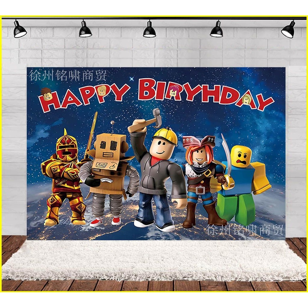 yub1 Roblox Birthday backdrop banner tapestry party decoration photo ...